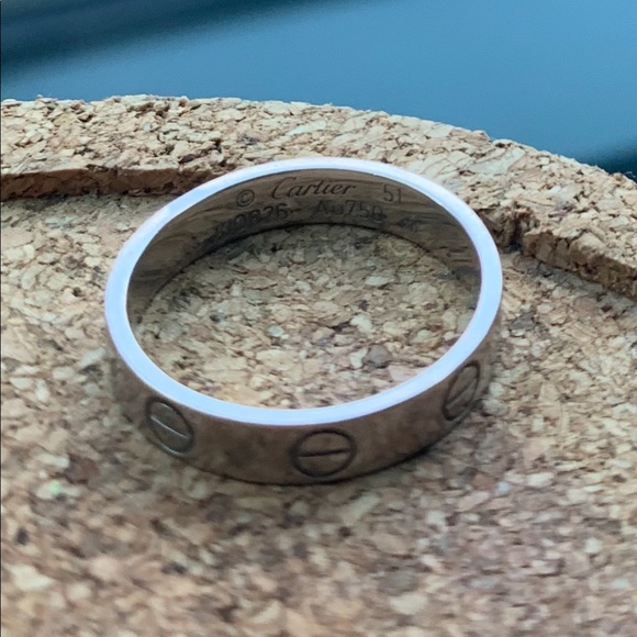 Cartier | Jewelry | Authentic Cartier Love White Gold Ring Size 5 Eu 5 ...